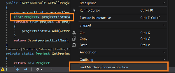 Code Clone Analysis Tool In Visual Studio Gowtham K